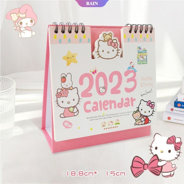 2023 Kawaii Sanrio Hello Kitty Cartoon Desk Calendar Daily Schedule ...