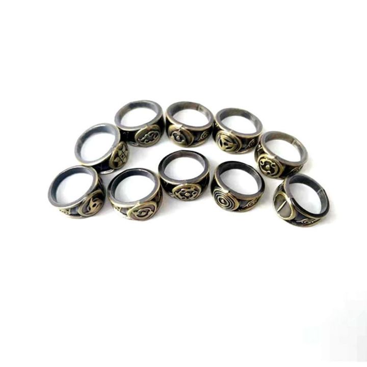 Unisex Jewelry Accessories Naruto Rings Set for Men Women Anime Figure ...