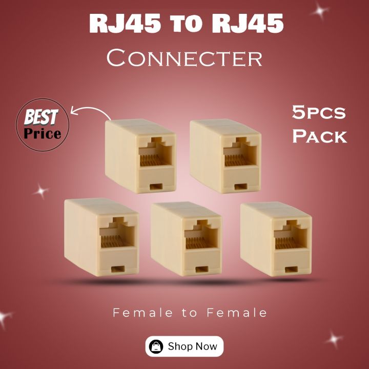 LAN Coupler RJ45 Straight Network Cable Ethernet Pack of (5, 10, 20 ...