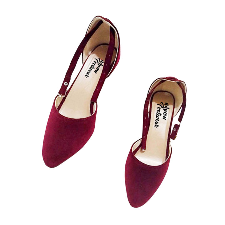 Stylish Heel Pump Shoes Maroon | Daraz.pk