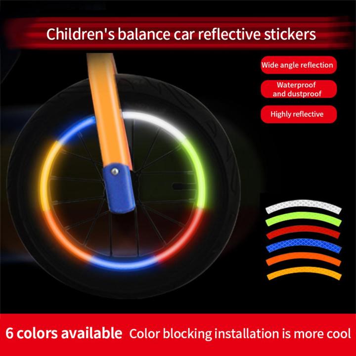 【Limited Sale】 Color bicycle rim tire reflective sticker children's ...