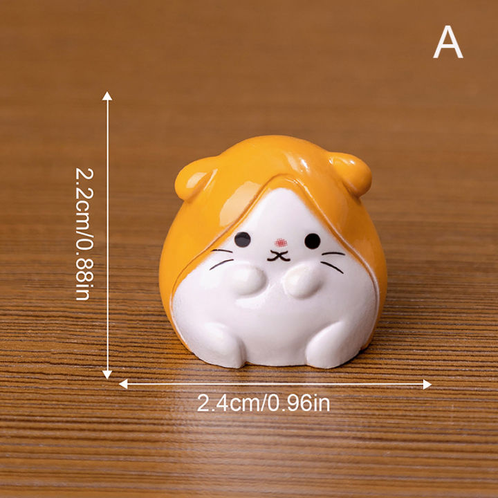 Figurines Miniatures Cute Hamster Resin Micro Landscape Ornaments For ...