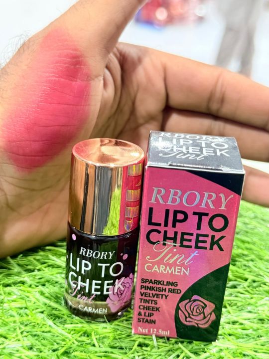 RBORY Lip To Cheek Tint – 2-in-1 Long-lasting Creamy Blush & Lip Stain ...