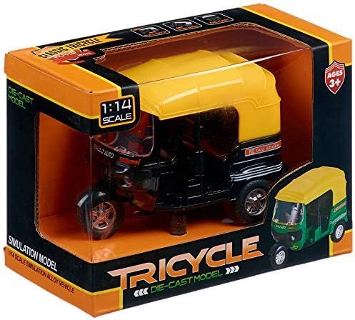 Plastic Auto Rickshaw Toy for kids Pull Back Multicolor | Daraz.pk
