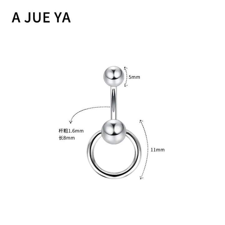 【Affordable】Steel Navel Ring Navel Piercing Decoration Korean and ...