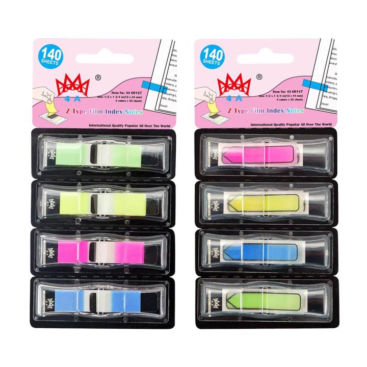 4A Pop-up Flags Neon Color Page Marker Index Label Transparent Tabs ...