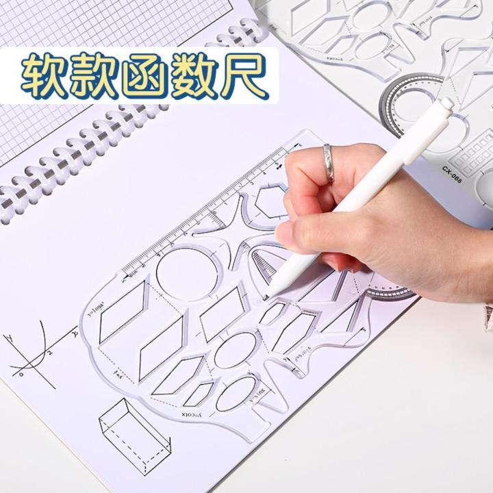 Transparent multi-function soft function ruler primary and middle ...