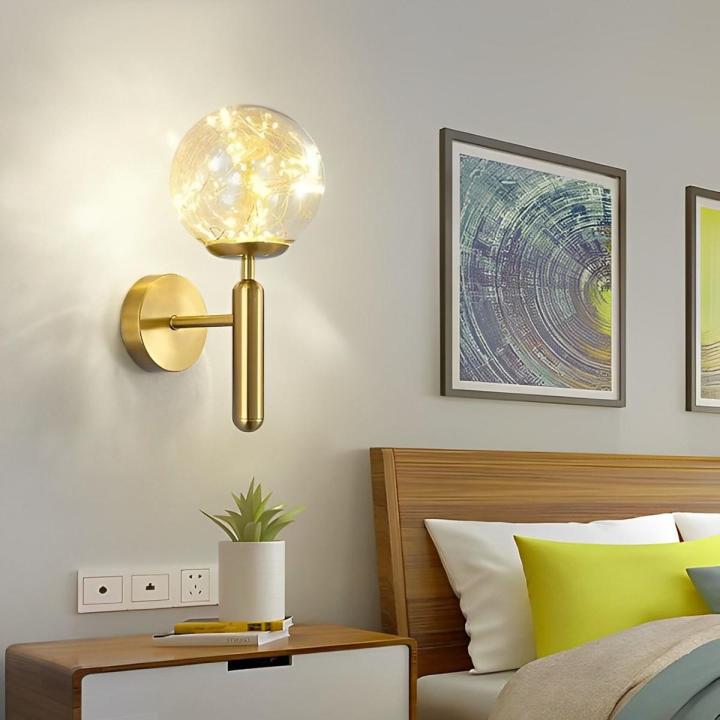 Modern LED Wall Lamp Glass Ball Lighting Fixture | Stylish Wall Sconce ...