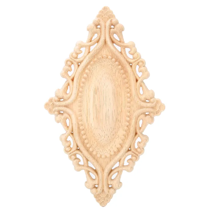 Wood Carved Decal Onlay Unpainted Carving Applique Home Wall niture ...