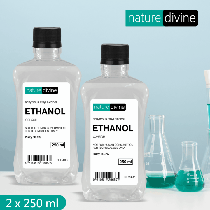 Pack of 2 Nature Divine Ethanol 99.9% - Ethyl Alcohol for Cosmetics ...