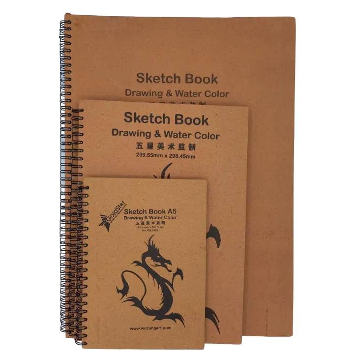 A5 A4 A3 Sketch Book Hard binding Spiral Sketch & Watercolor Book | Daraz.pk