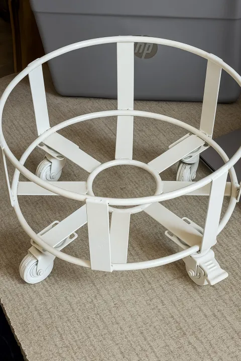 Heavy Duty Gas Cylinder Trolley – Iron Stand Caddy with 4 Wheels | 80KG ...
