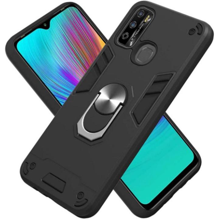 Infinix hot 9 play Shockproof Armor Cover Magnetism Holder Back Clip ...