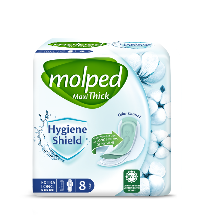 Molped Maxi Hygiene Shield Extra Long - 8 Pads | Daraz.pk