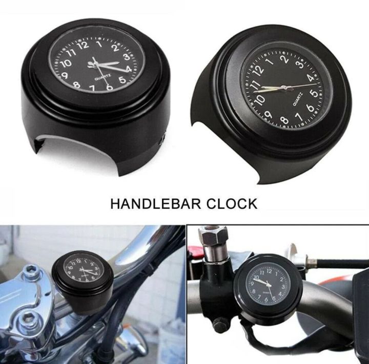 Universal 7/8 Waterproof Motorcycle Bike Handlebar Quartz Clock Watch ...
