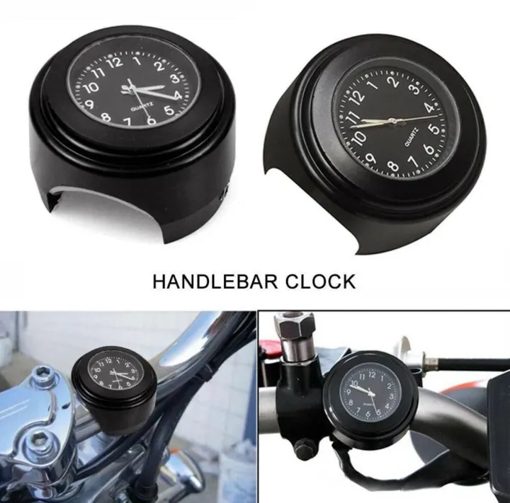 Universal 7/8 Waterproof Motorcycle Bike Handlebar Quartz Clock Watch ...