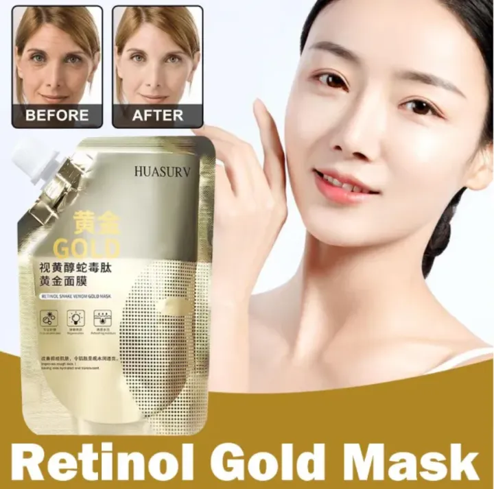 Retinol Snake Venom Gold Mask, Retinol Snake Venom Peptide Gold Facial ...