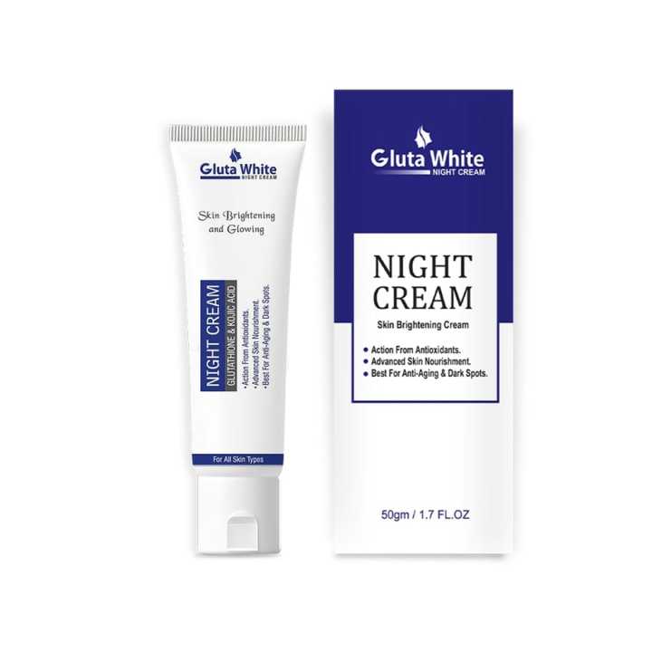 Glutaa White Night Cream for Face Whitening & Glowing Skin – First Time ...
