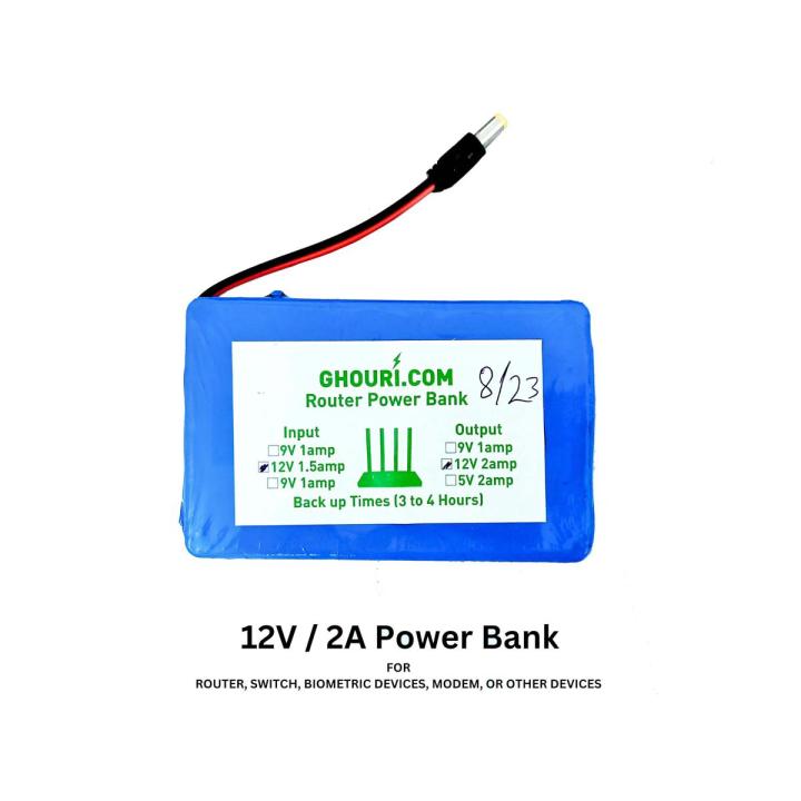 Wifi Router Power Bank 12V 2 Ampere | Daraz.pk