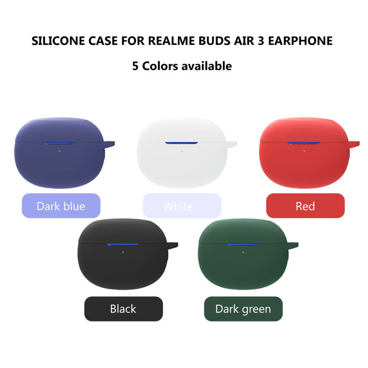 Soft Silicone Case Protective Cover For Real-me Buds Air 3 Blue-tooth ...