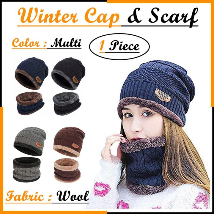 Original 2 in 1 Stylish Winter Hats, Ladies And Gents Hot Knitted Caps ...