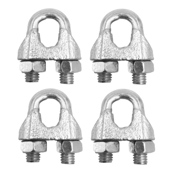 8Pcs Fixing Wire Rope Clip Clamp | No#8 U-Shape Wire Rope Clips Steel ...