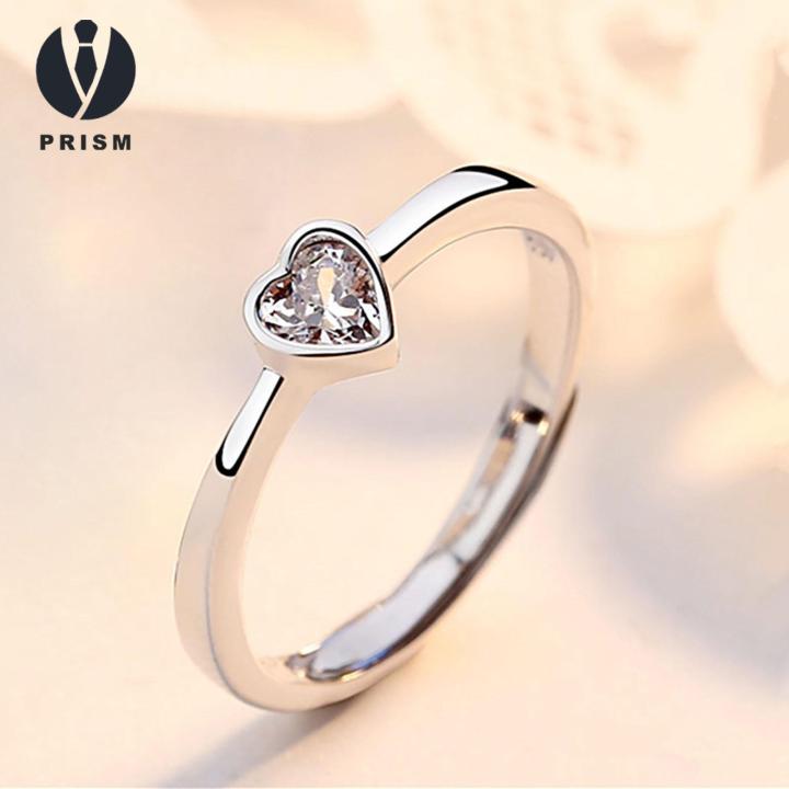 Prism Women Men Ring Set All Match Paired Wedding Couple Circlet | Daraz.pk