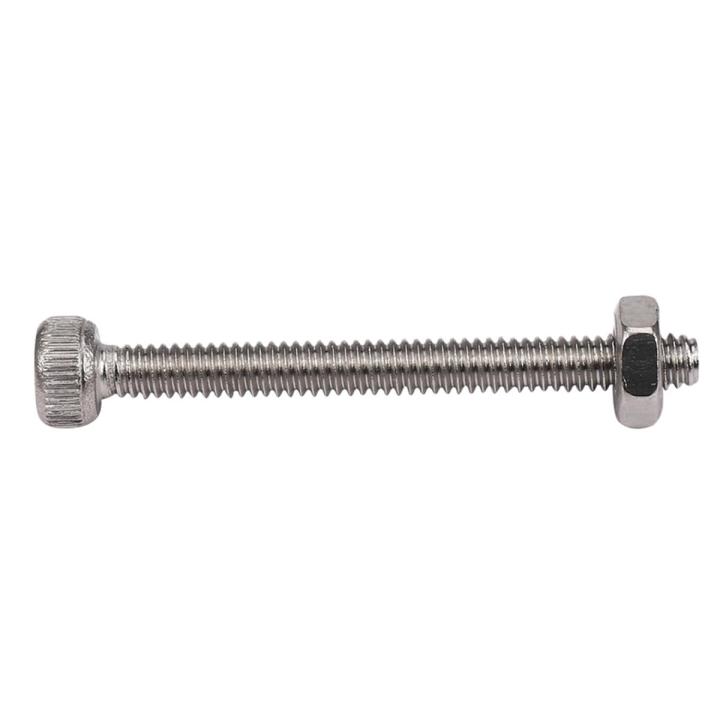 NCANRUI M2 x 20mm Long Hex Socket Knurled Cap Screws Bolts Nuts Set ...