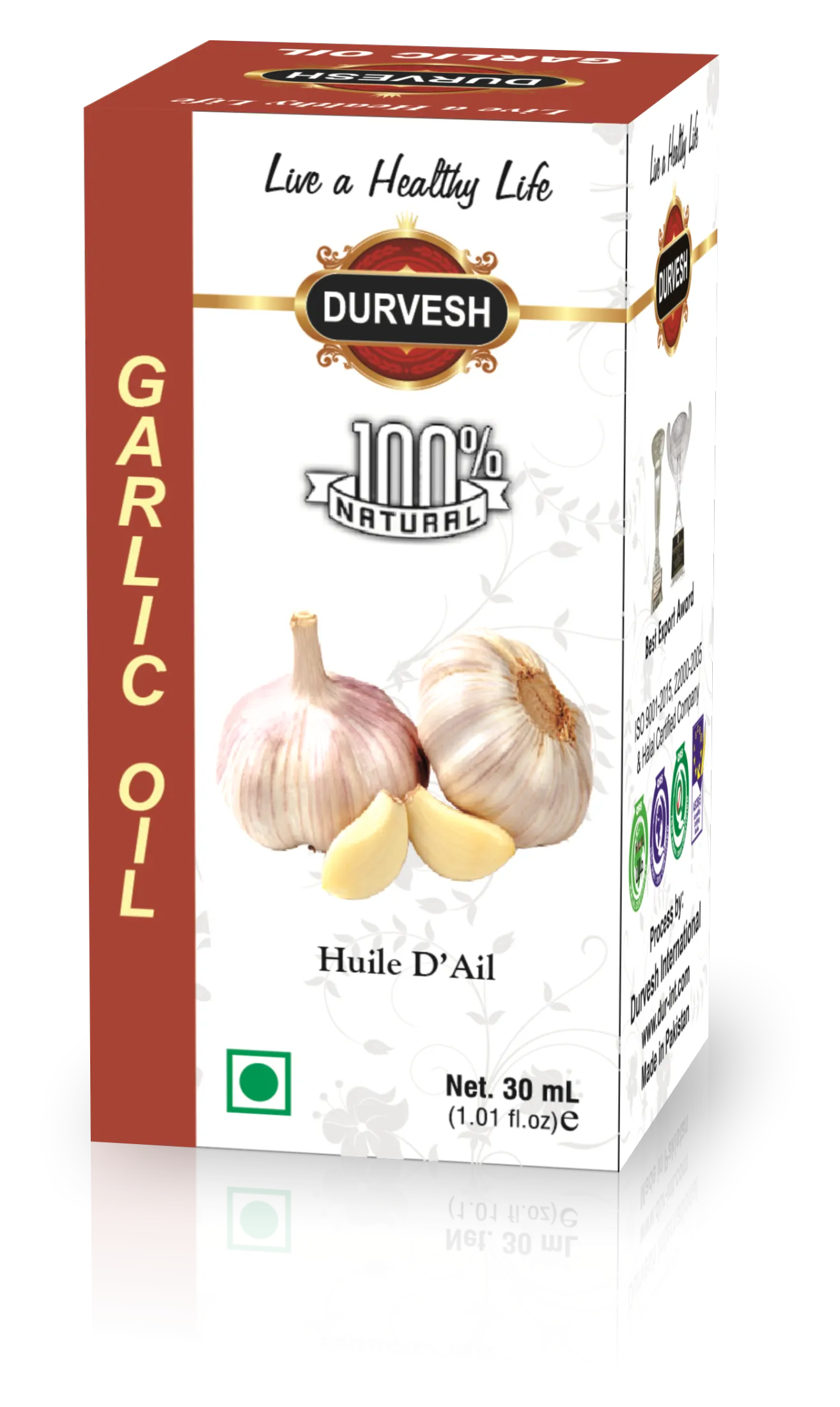 DURVESH GARLIC OIL 30ml OIL PET BOTTLE HERBAL & ESSENTIAL OIL CUSTOMIZE ...