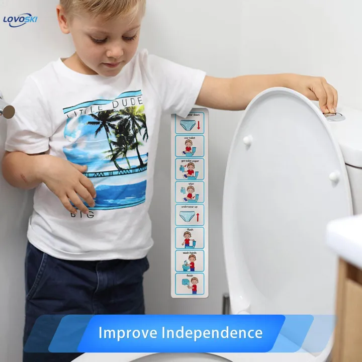Visual Schedule for Kids Toilet Routine Chart for Kids Classroom Girls ...