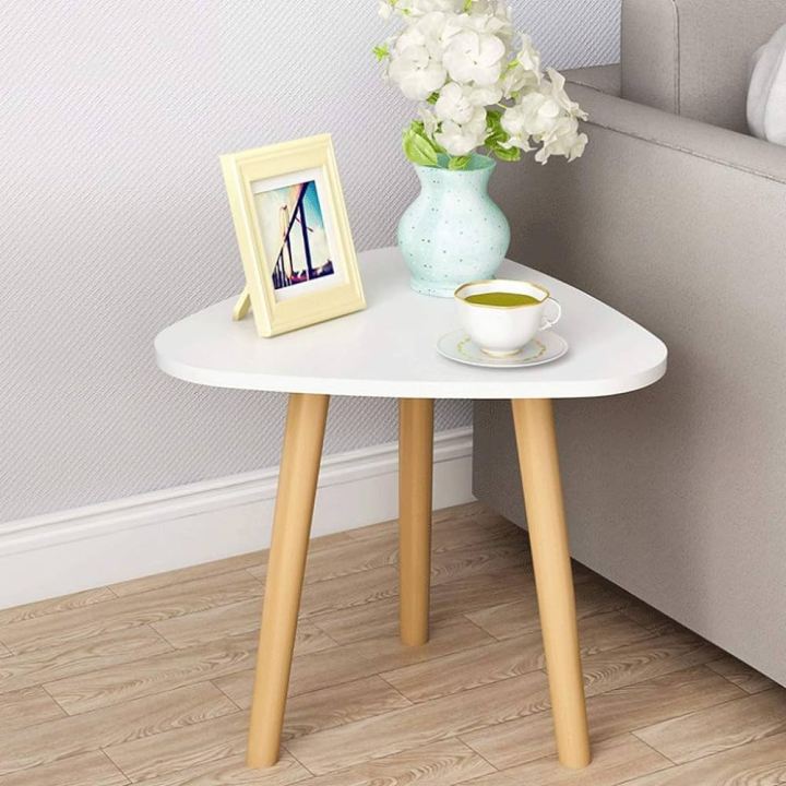 Side Table Triangle Modern Home Decor Coffee Tea End Table for Living ...