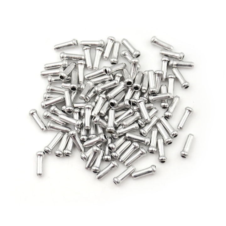 100pcs Silver Aluminum Bicycle Brake Shifter Inner Cable Tip Wire End ...