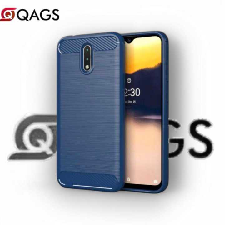 QAGS for Nokia 2.3 Mobile Phone Case Carbon Fiber Brush Texture Anti ...