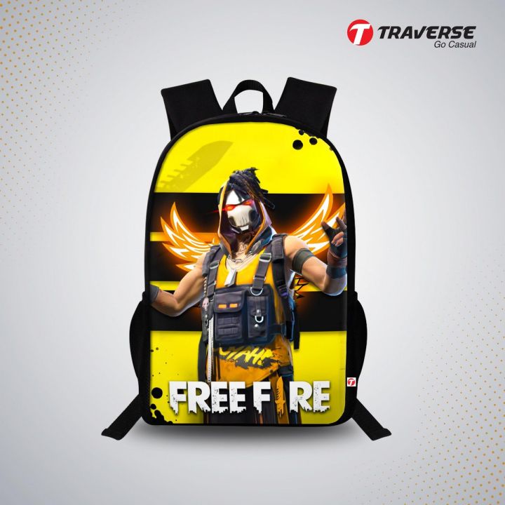 Traverse Free Fire Digital Backpack for boys & Girls Bags hand bag for ...