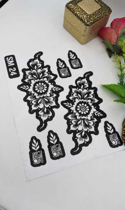 New Mehndi Design Henna stencil mehndi sticker 65 | Daraz.pk