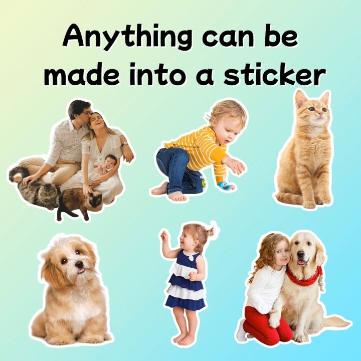 Custom Photo Sticker, Portrait Sticker, Personalized Face Sticker ...