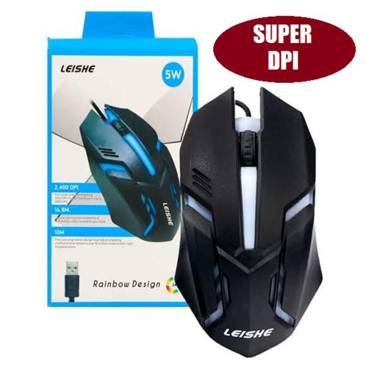 COLOUR FULL LIGHT GAMING MOUSE 10 MILLION CLICKS ATTESTED | Daraz.pk