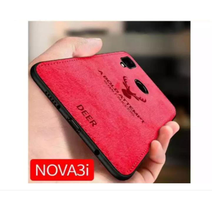 For HUAWEI Nova 3i Case Slim Hybrid Soft Cover with Fabric Design ...