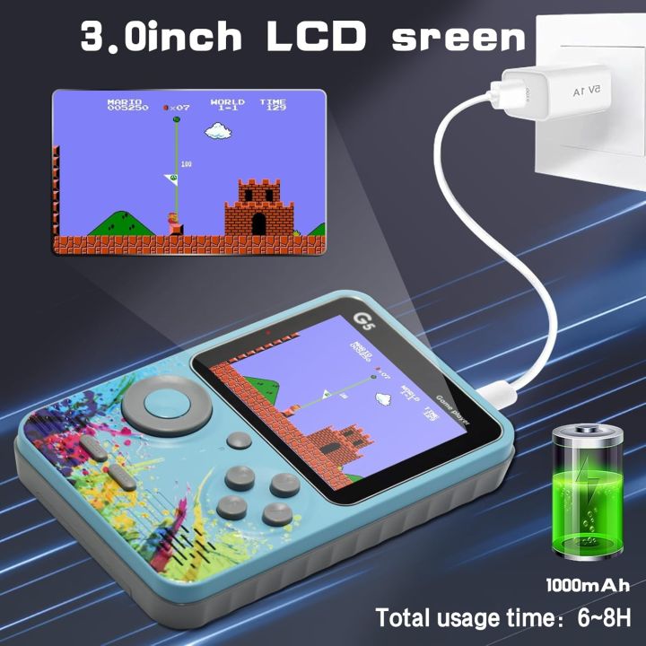 G5 Retro Handheld Game Console – 500 Classic Games for Kids & Adults ...