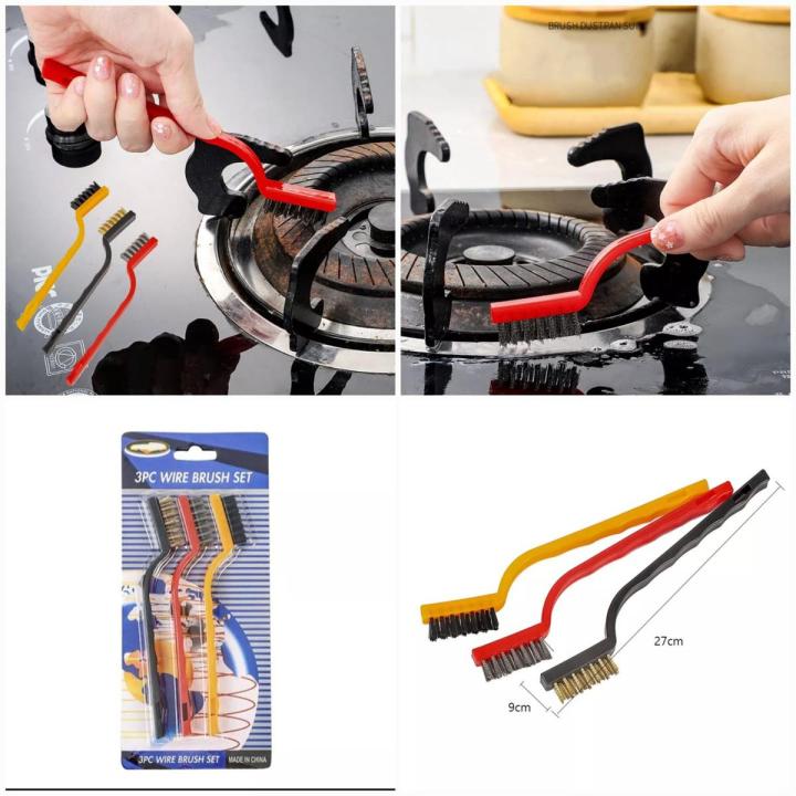 MS - Mini Wire Brush Cleaning Tool Kit Brass, Nylon, Stainless Steel ...