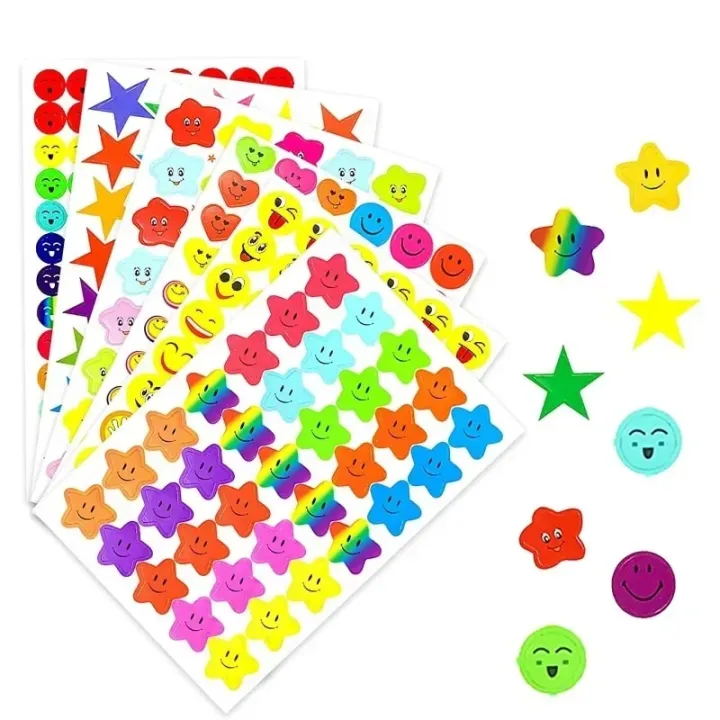 10 Sheets/Bag Smiling Face Stickers Smile Children Stationery Sticker ...