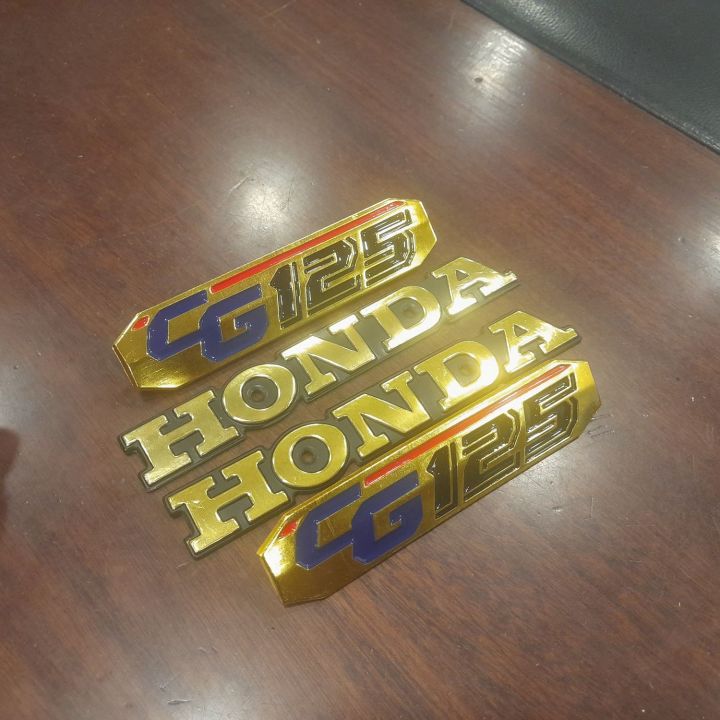 Honda CG125 Side Tapa & Fuel Tank Emblem Badge Set / 1990 Down Model ...
