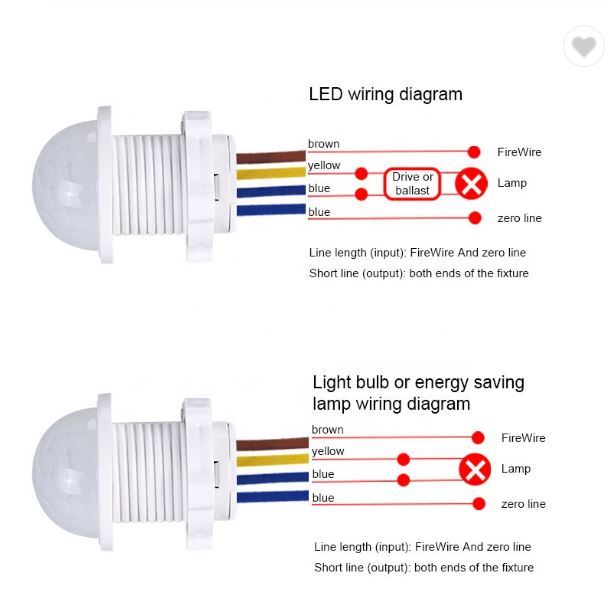 PIR Motion Sensor Infrared Light Motion Sensor Time Delay Home Lighting ...