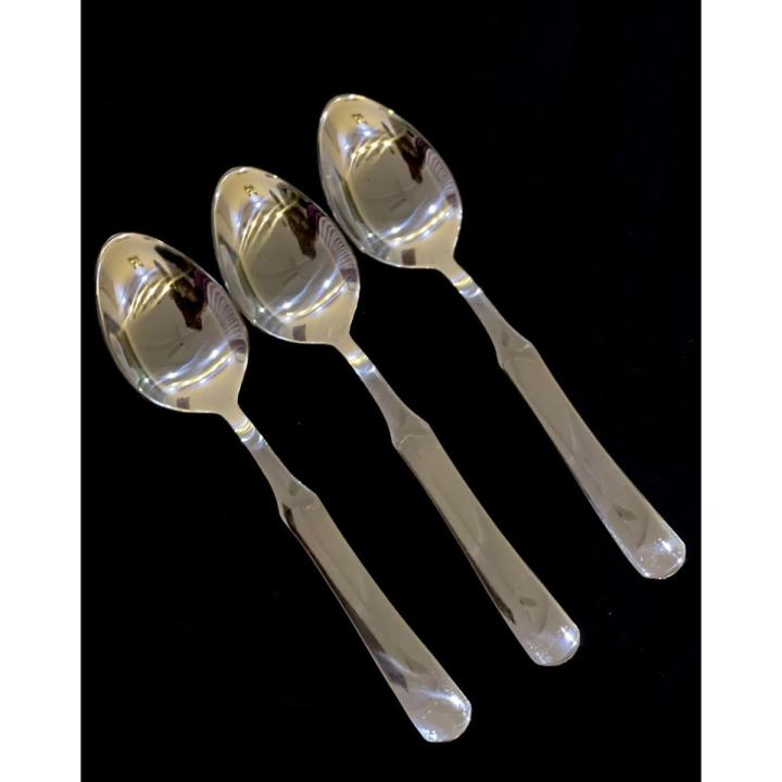 Desert Spoon Steel 6 Pieces Set | Sweet Dish Spoon 6 Pieces | Cake ...