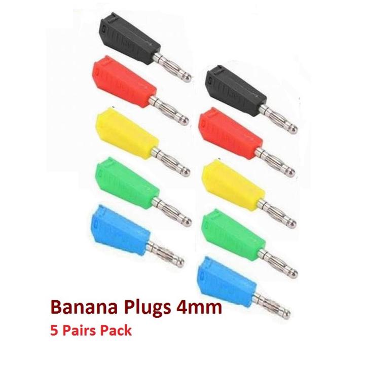 4mm Banana Plugs 5 Pairs Stack type high voltage plugs | Daraz.pk