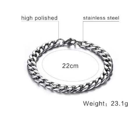 High Quality Imported Silver Stainless Steel Hand Chain Bracelet For ...