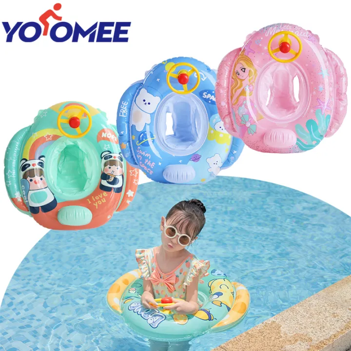 Yoomee Inflatable Baby Swimming Rings Seat Floating Sun Shade Toddler ...