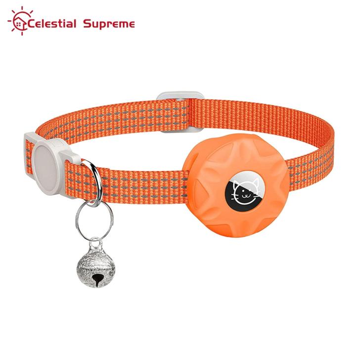 Adjustable Pet Collar Reflective Waterproof Cat Tracker Collar for Small Medium Large Cats ...