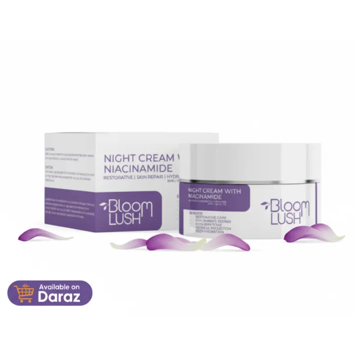 Bloom Lush Night Cream with Niacinamide – Hydrate, Repair & Rejuvenate ...