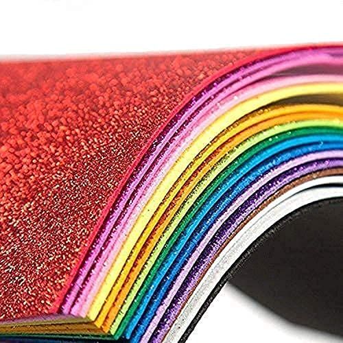 A4-10 Sheet Glitter Sheets (A4 Size) Art & Craft Glitter Sheet Paper ...